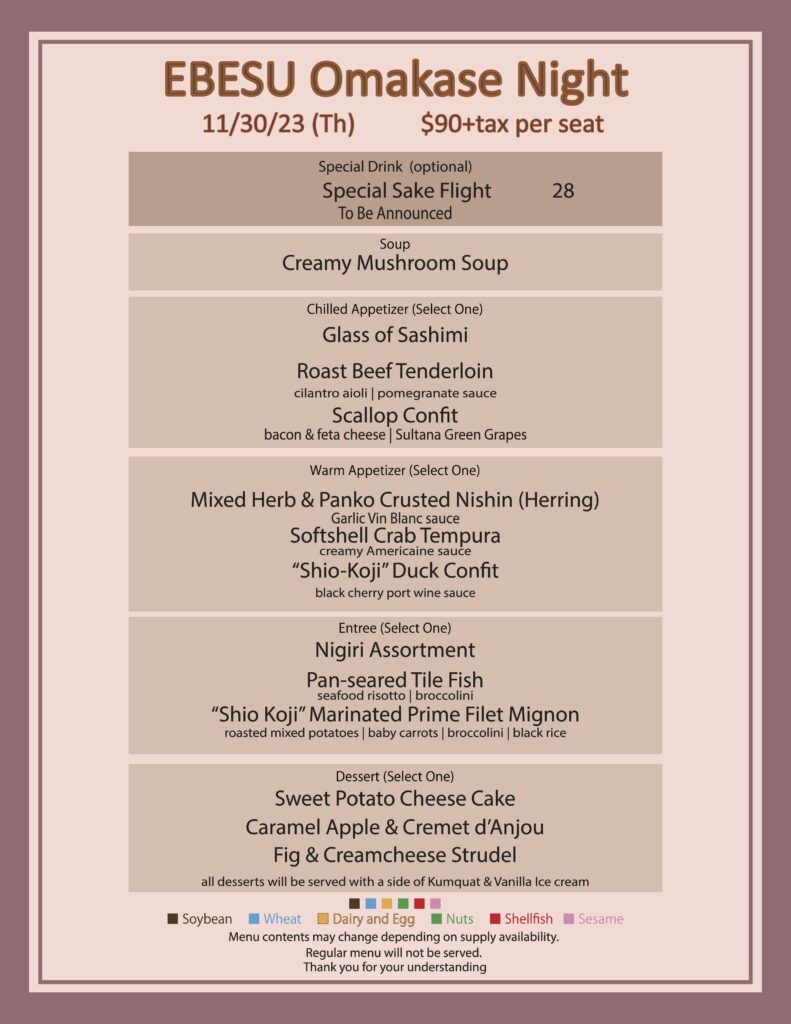 EBESU Robata & Sushi – Modern Japanese Bistro